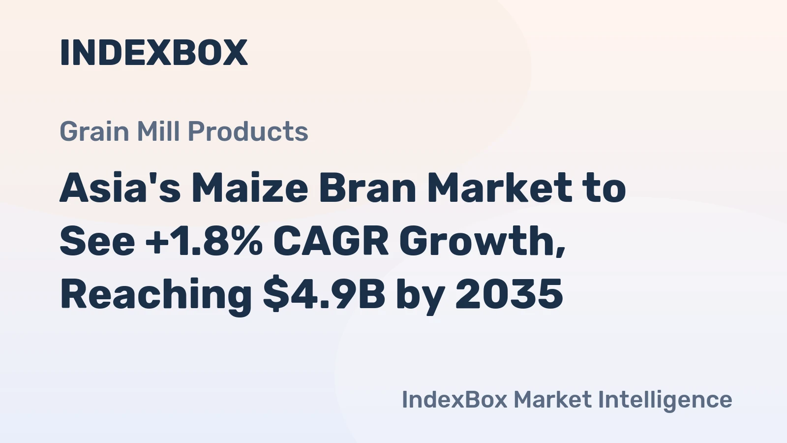 Asia's Maize Bran Market to See +1.8% CAGR Growth, Reaching $4.9B by 2035