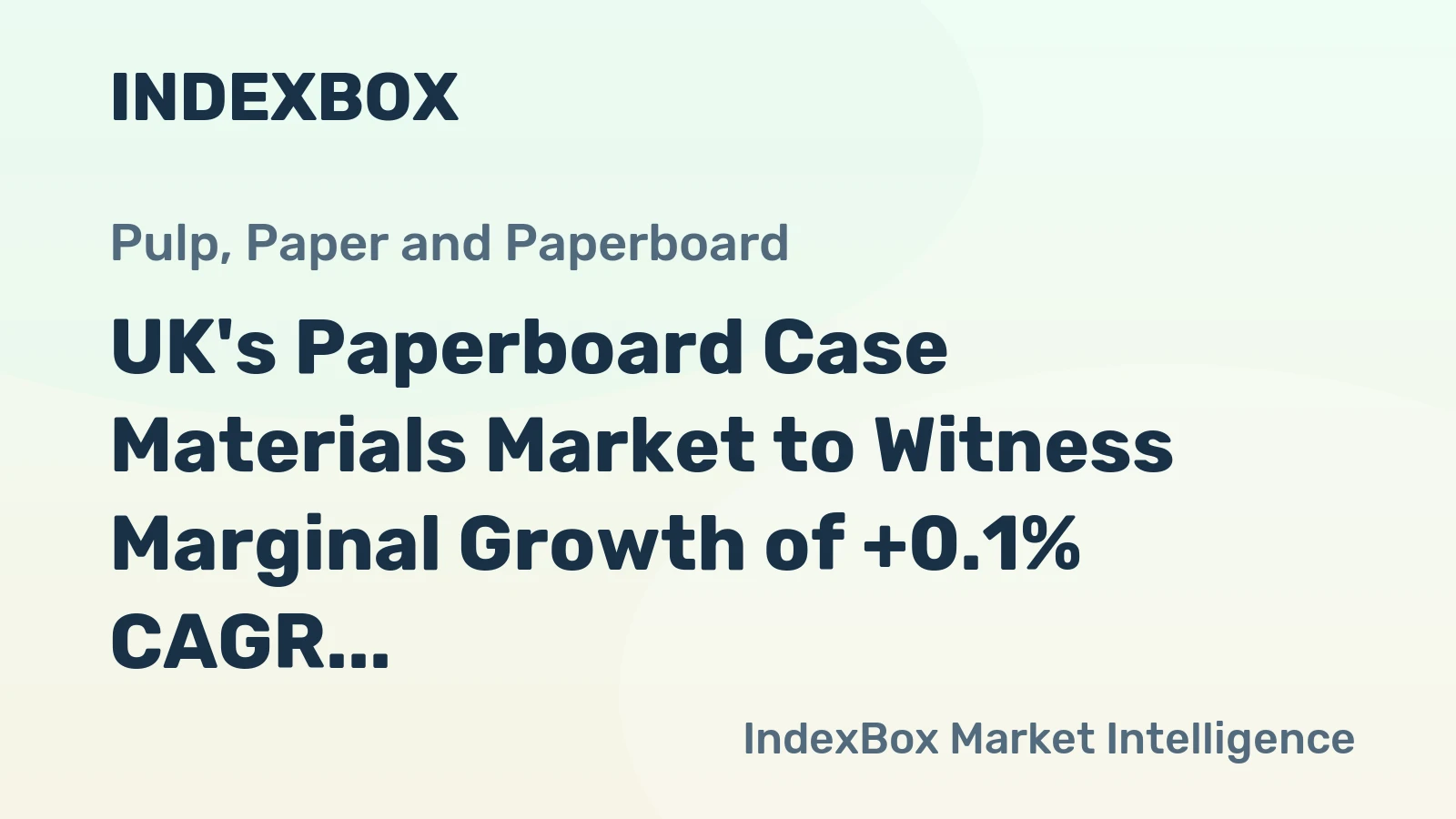 UK's Paperboard Case Materials Market to Witness Marginal Growth of +0.1% CAGR Over Next Decade