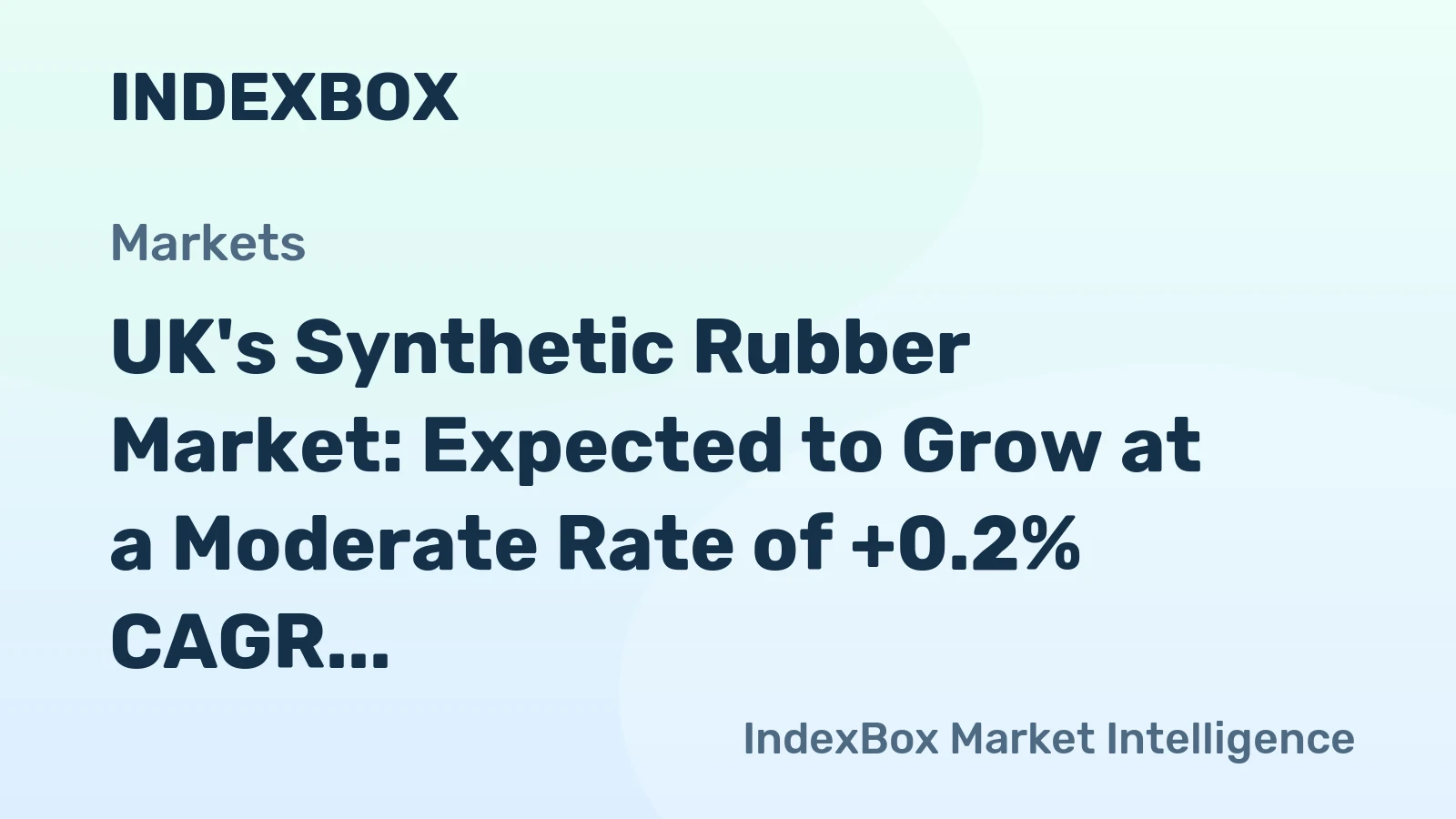 UK's Synthetic Rubber Market: Expected to Grow at a Moderate Rate of +0.2% CAGR from 2024 to 2035