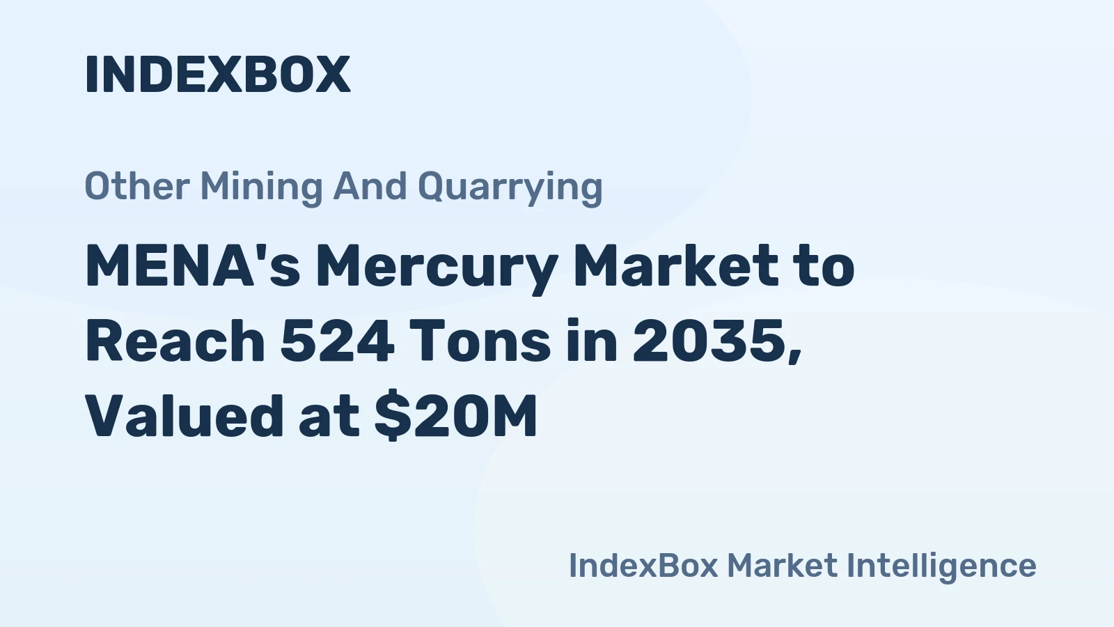 MENA's Mercury Market to Reach 524 Tons in 2035, Valued at $20M