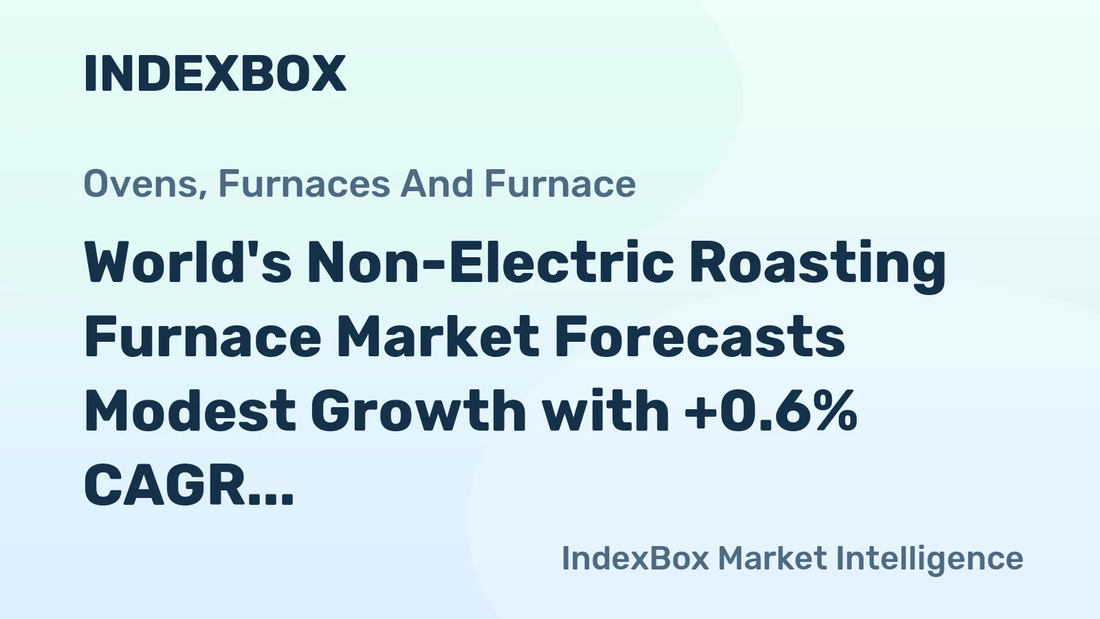 World's Non-Electric Roasting Furnace Market Forecasts Modest Growth with +0.6% CAGR Through 2035