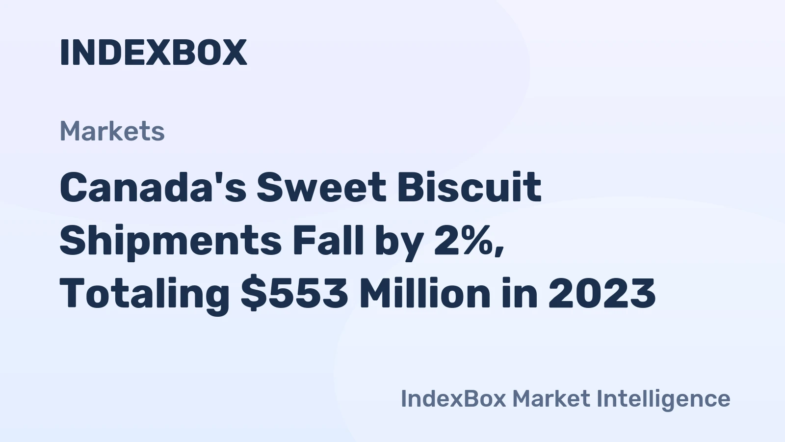 Canada's Sweet Biscuit Shipments Fall by 2%, Totaling $553 Million in 2023