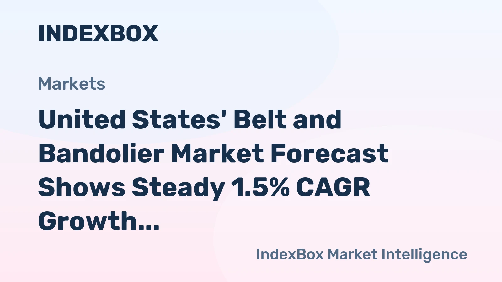 United States' Belt and Bandolier Market Forecast Shows Steady 1.5% CAGR Growth Through 2035
