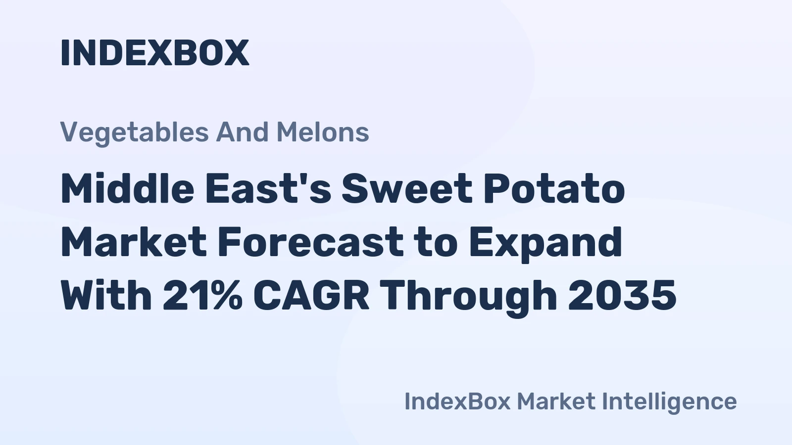 Middle East's Sweet Potato Market Forecast to Expand With 21% CAGR Through 2035