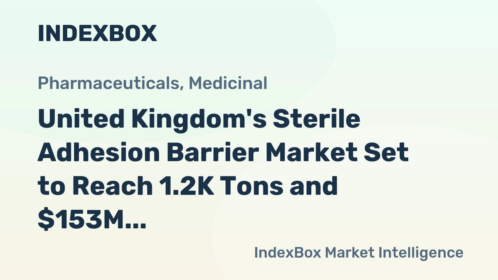 United Kingdom's Sterile Adhesion Barrier Market Set to Reach 1.2K Tons and $153M