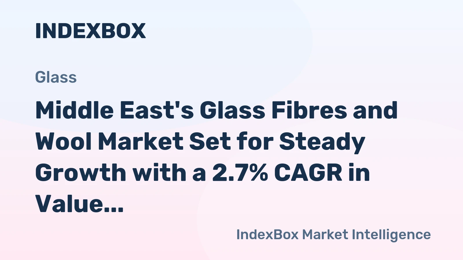 Middle East's Glass Fibres and Wool Market Set for Steady Growth with a 2.7% CAGR in Value