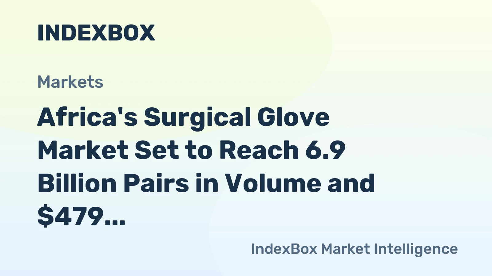 Africa's Surgical Glove Market Set to Reach 6.9 Billion Pairs in Volume and $479 Million in Value by 2035