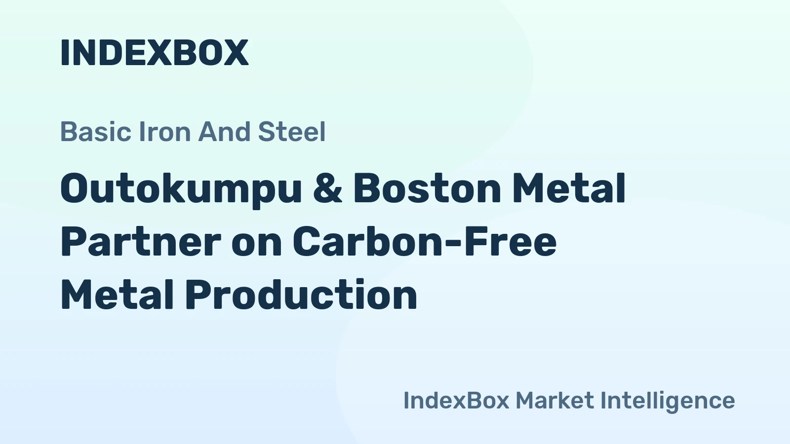 Outokumpu & Boston Metal Partner on Carbon-Free Metal Production