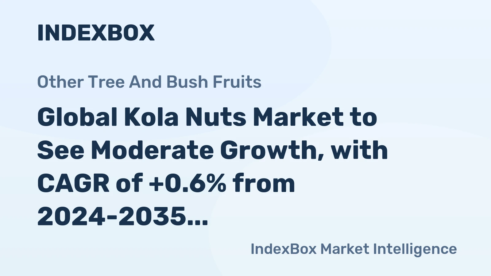 Global Kola Nuts Market to See Moderate Growth, with CAGR of +0.6% from 2024-2035