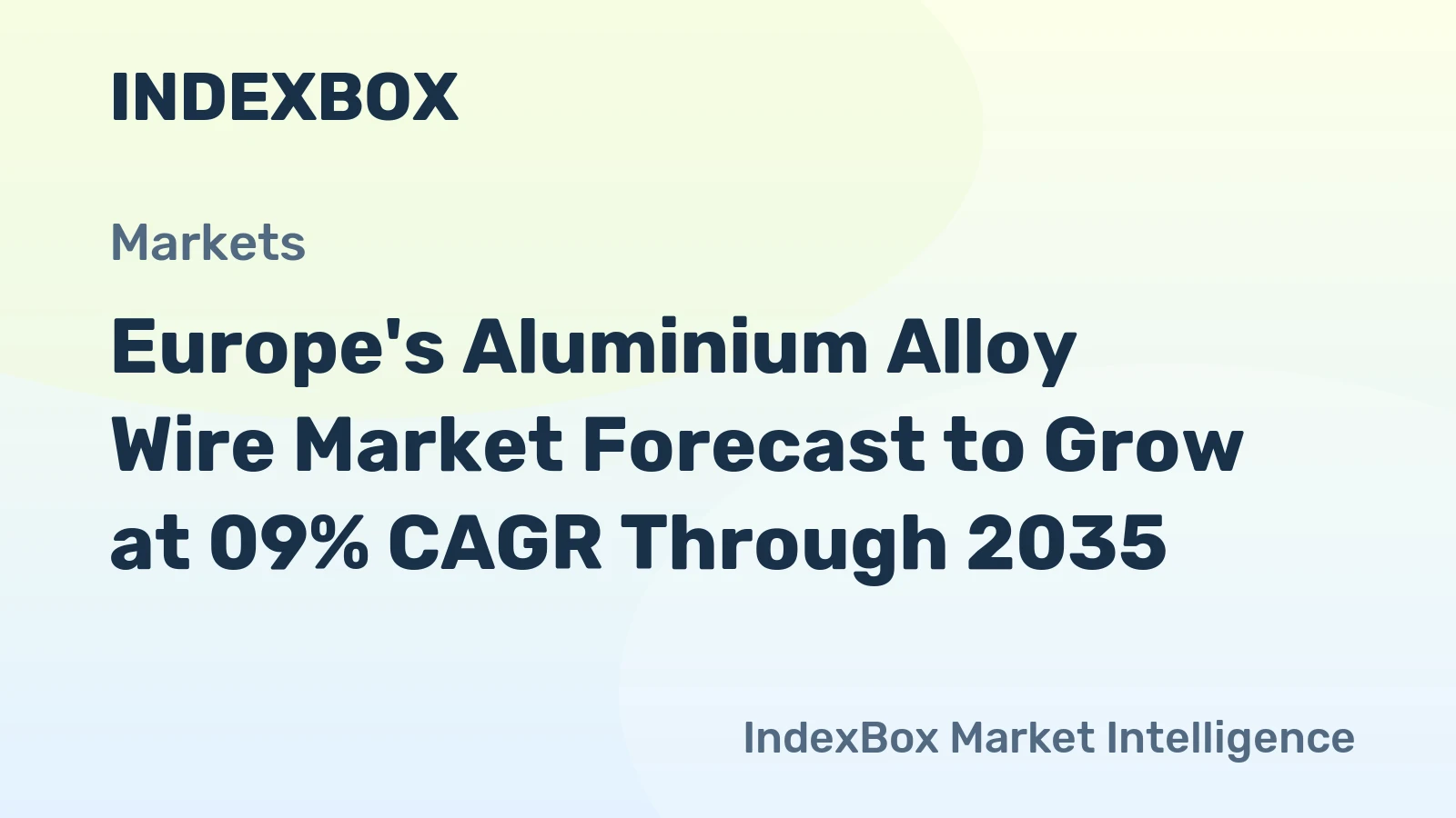 Europe's Aluminium Alloy Wire Market Forecast to Grow at 09% CAGR Through 2035