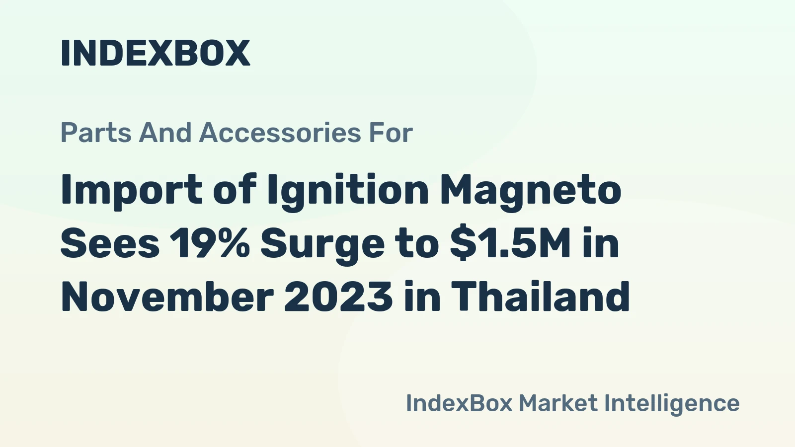 Import of Ignition Magneto Sees 19% Surge to $1.5M in November 2023 in Thailand