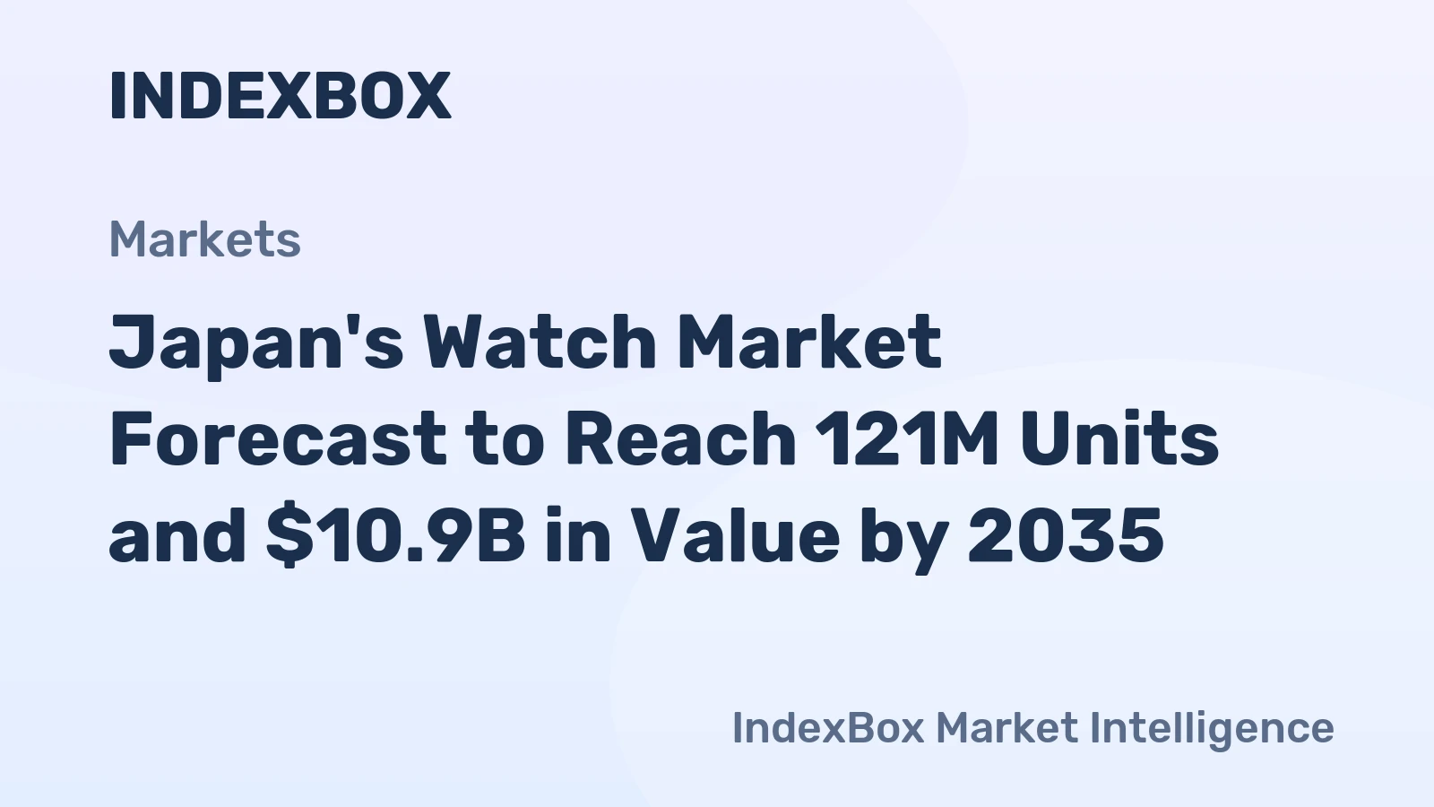 Japan's Watch Market Forecast to Reach 121M Units and $10.9B in Value by 2035