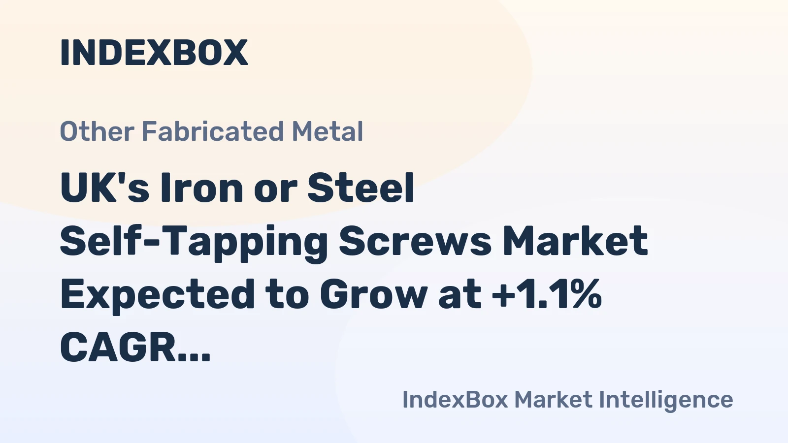 UK's Iron or Steel Self-Tapping Screws Market Expected to Grow at +1.1% CAGR, Reaching $872M by 2035
