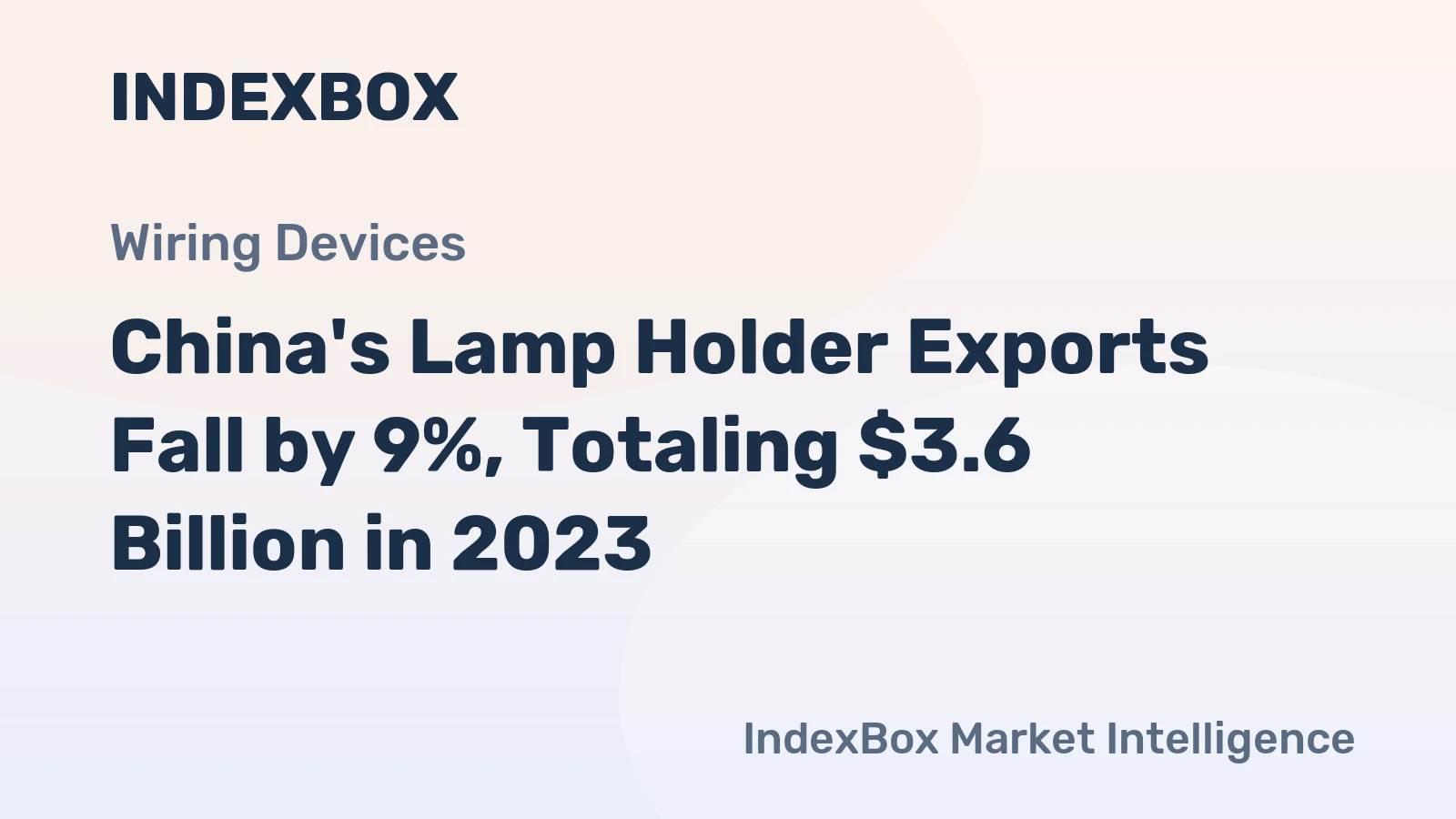 China's Lamp Holder Exports Fall by 9%, Totaling $3.6 Billion in 2023