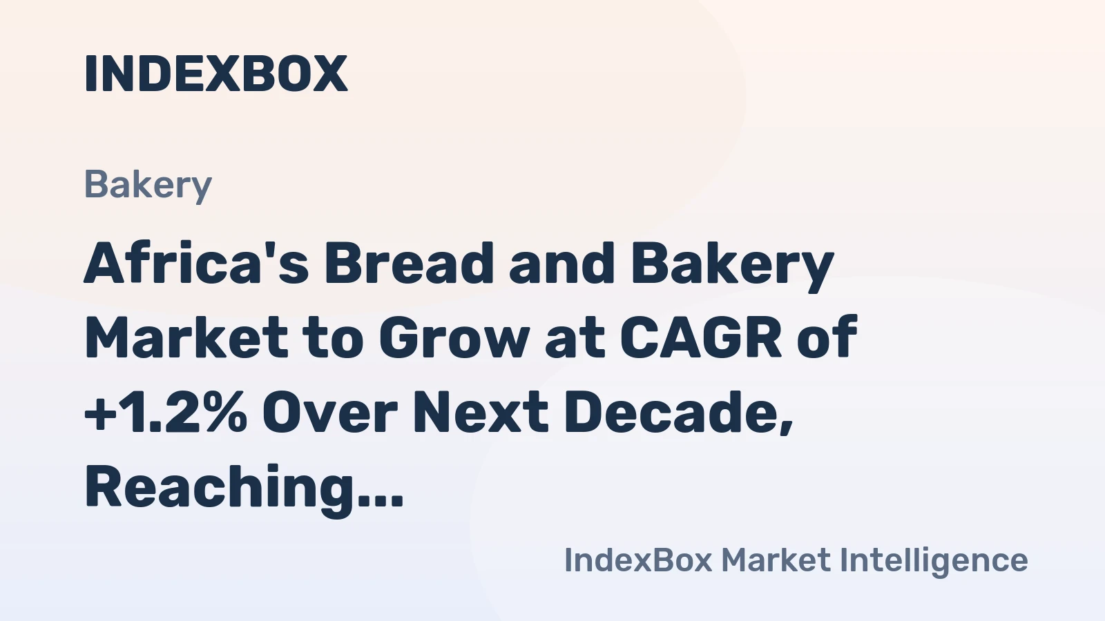 Africa's Bread and Bakery Market to Grow at CAGR of +1.2% Over Next Decade, Reaching 60M Tons by 2035