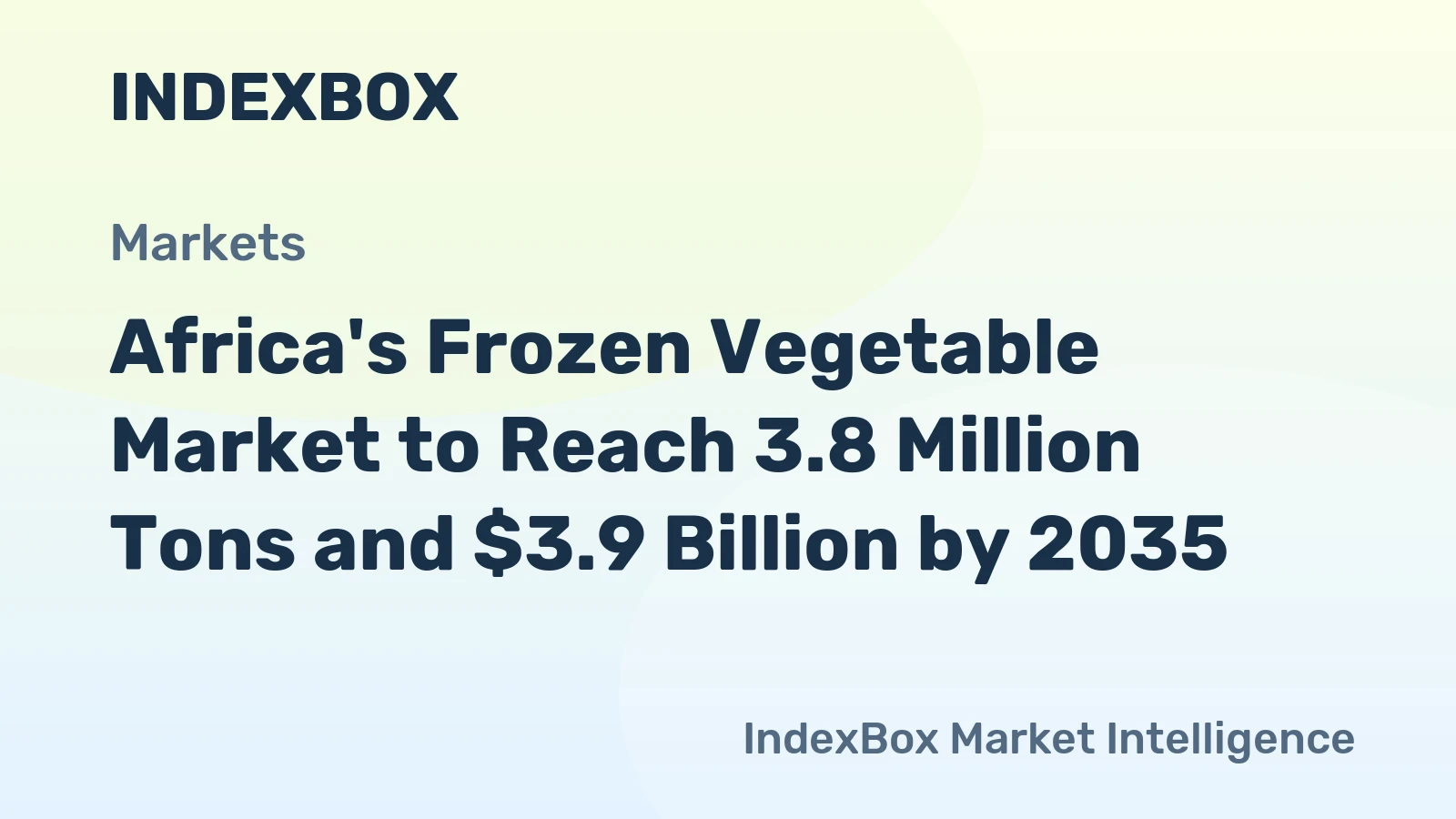 Africa's Frozen Vegetable Market to Reach 3.8 Million Tons and $3.9 Billion by 2035