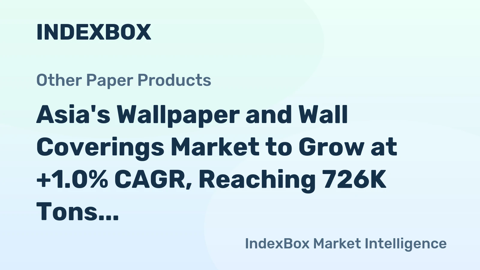 Asia's Wallpaper and Wall Coverings Market to Grow at +1.0% CAGR, Reaching 726K Tons by 2035