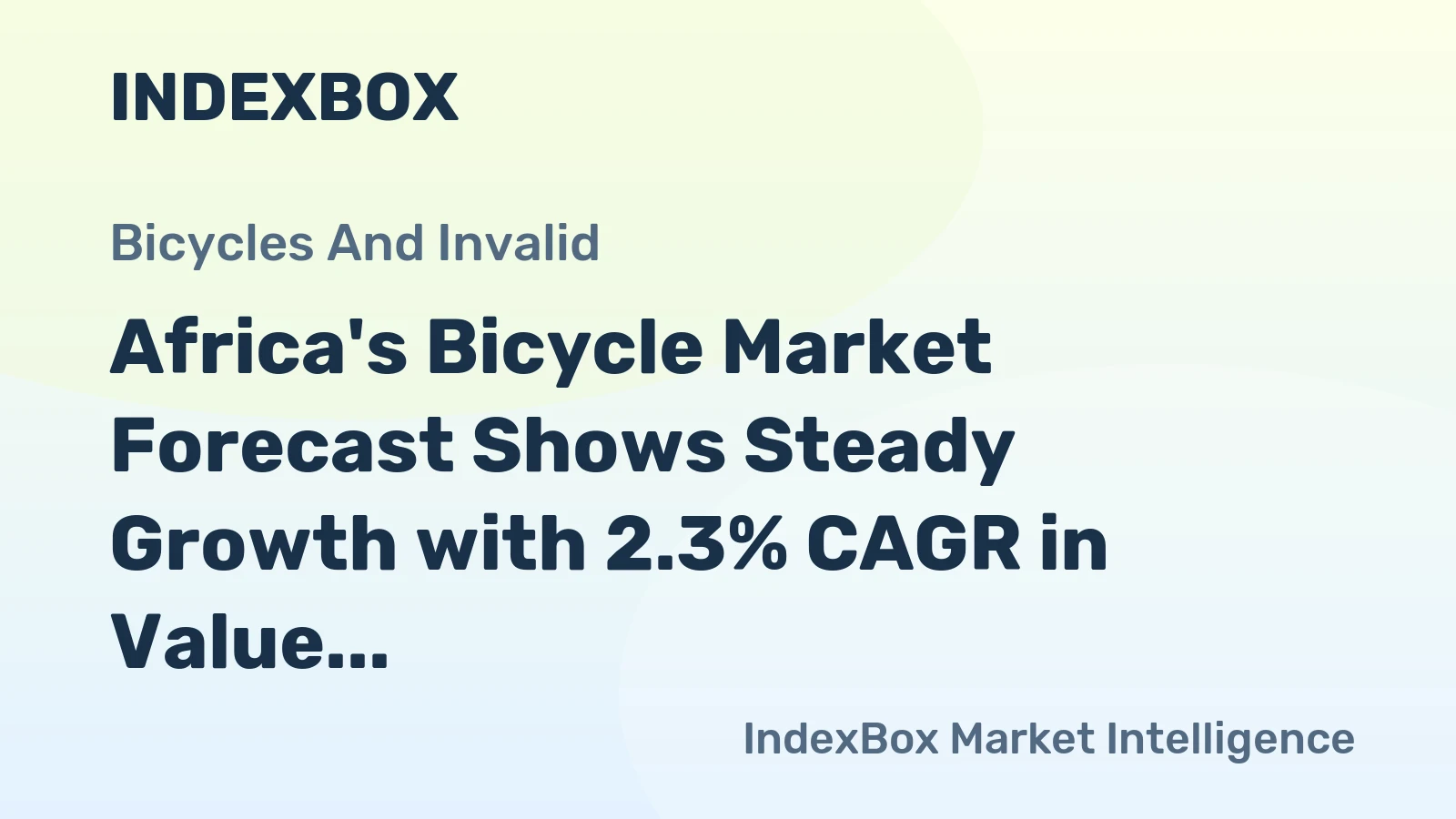 Africa's Bicycle Market Forecast Shows Steady Growth with 2.3% CAGR in Value Through 2035