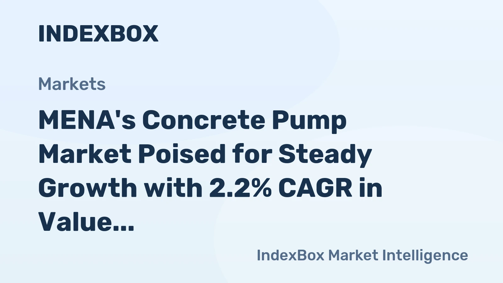 MENA's Concrete Pump Market Poised for Steady Growth with 2.2% CAGR in Value Through 2035
