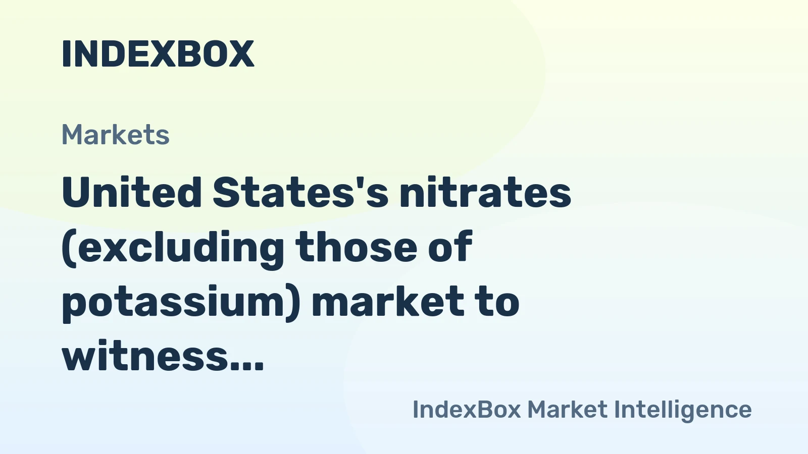 United States's nitrates (excluding those of potassium) market to witness steady growth with a CAGR of +1.6% from 2024 to 2035