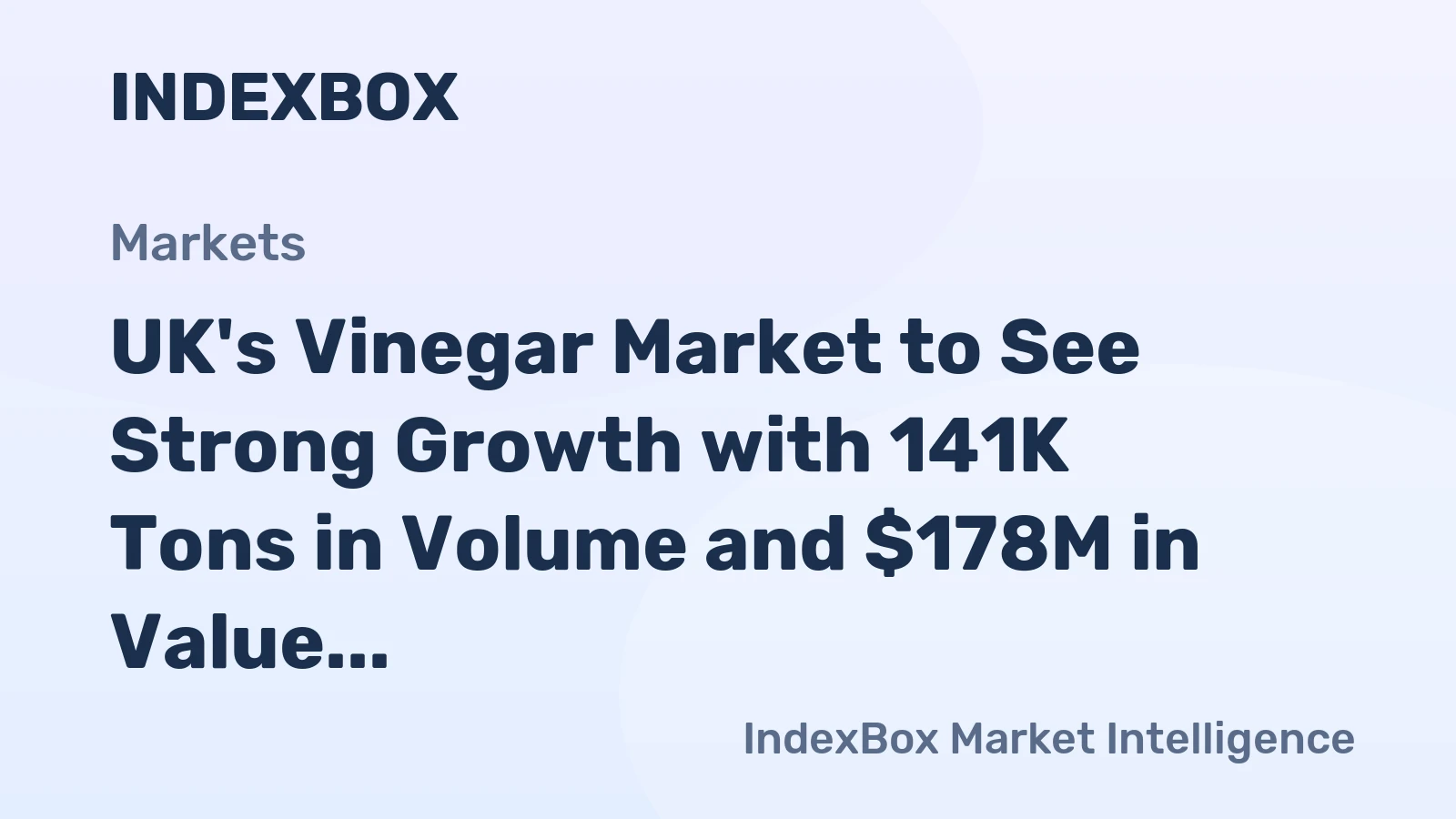 UK's Vinegar Market to See Strong Growth with 141K Tons in Volume and $178M in Value by 2035