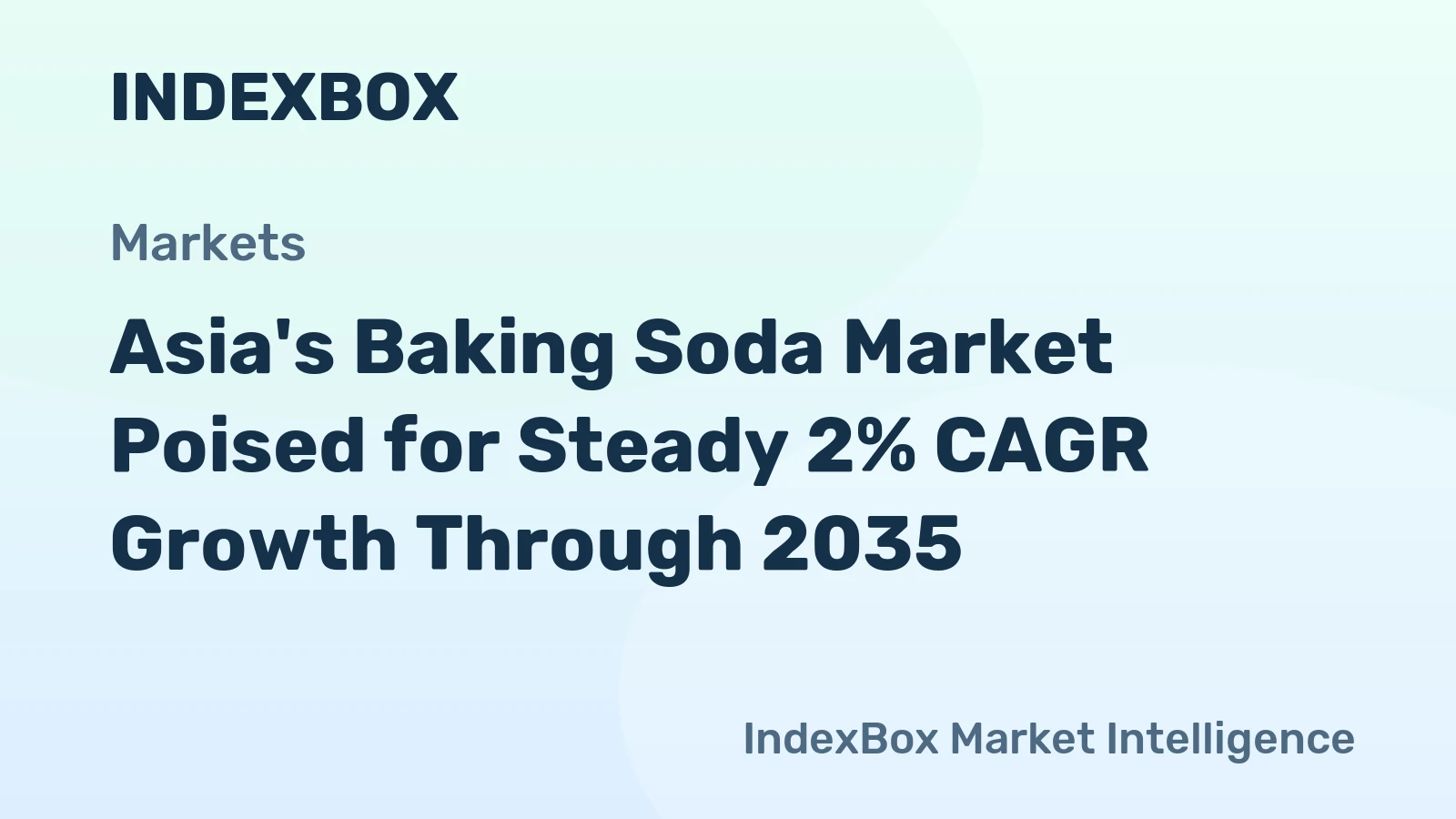 Asia's Baking Soda Market Poised for Steady 2% CAGR Growth Through 2035