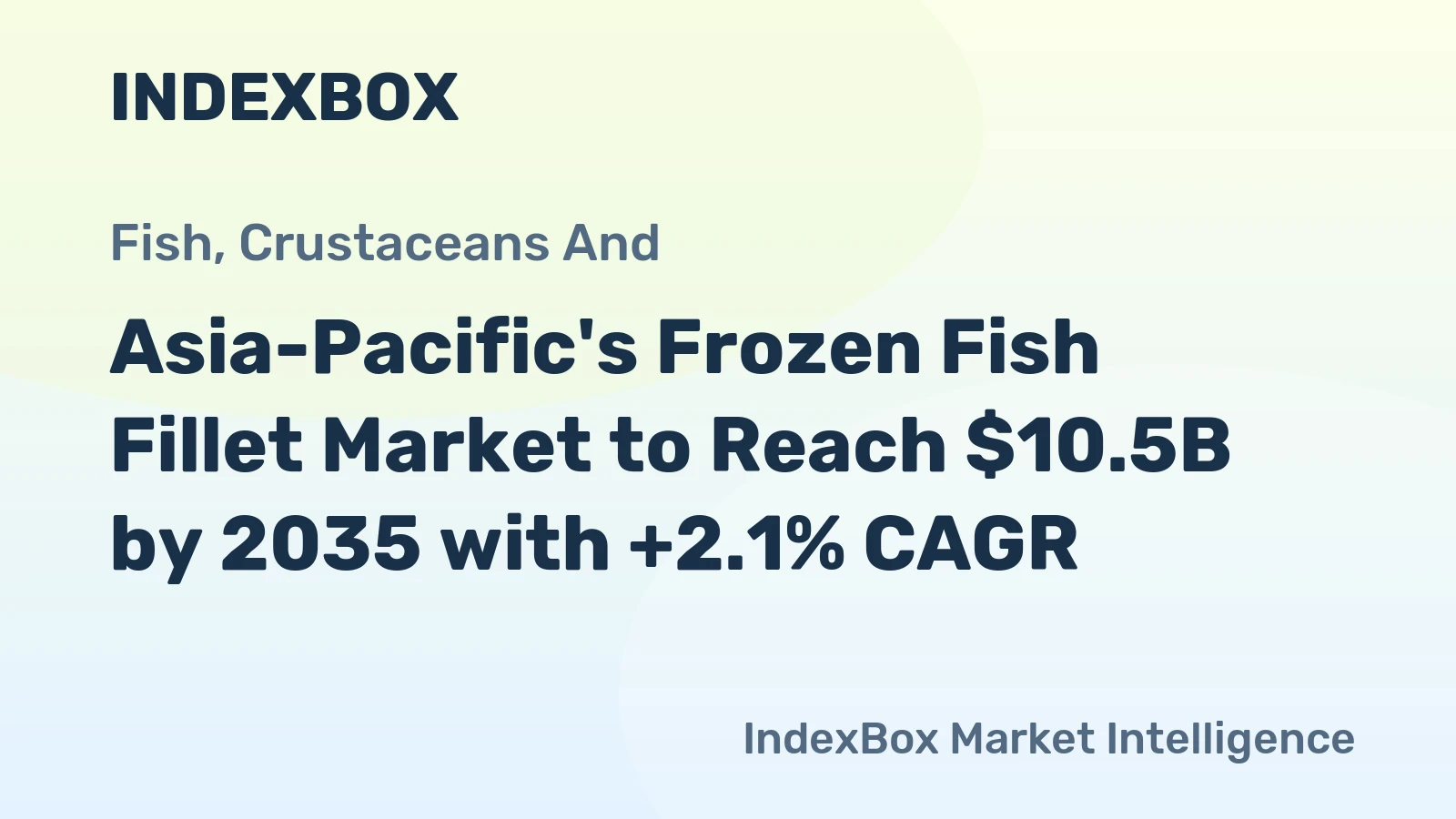 Asia-Pacific's Frozen Fish Fillet Market to Reach $10.5B by 2035 with +2.1% CAGR