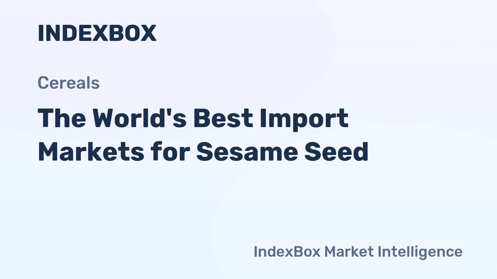 The World's Best Import Markets for Sesame Seed