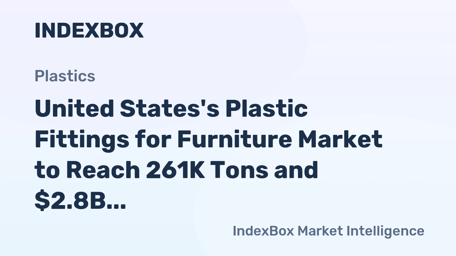 United States's Plastic Fittings for Furniture Market to Reach 261K Tons and $2.8B by 2035