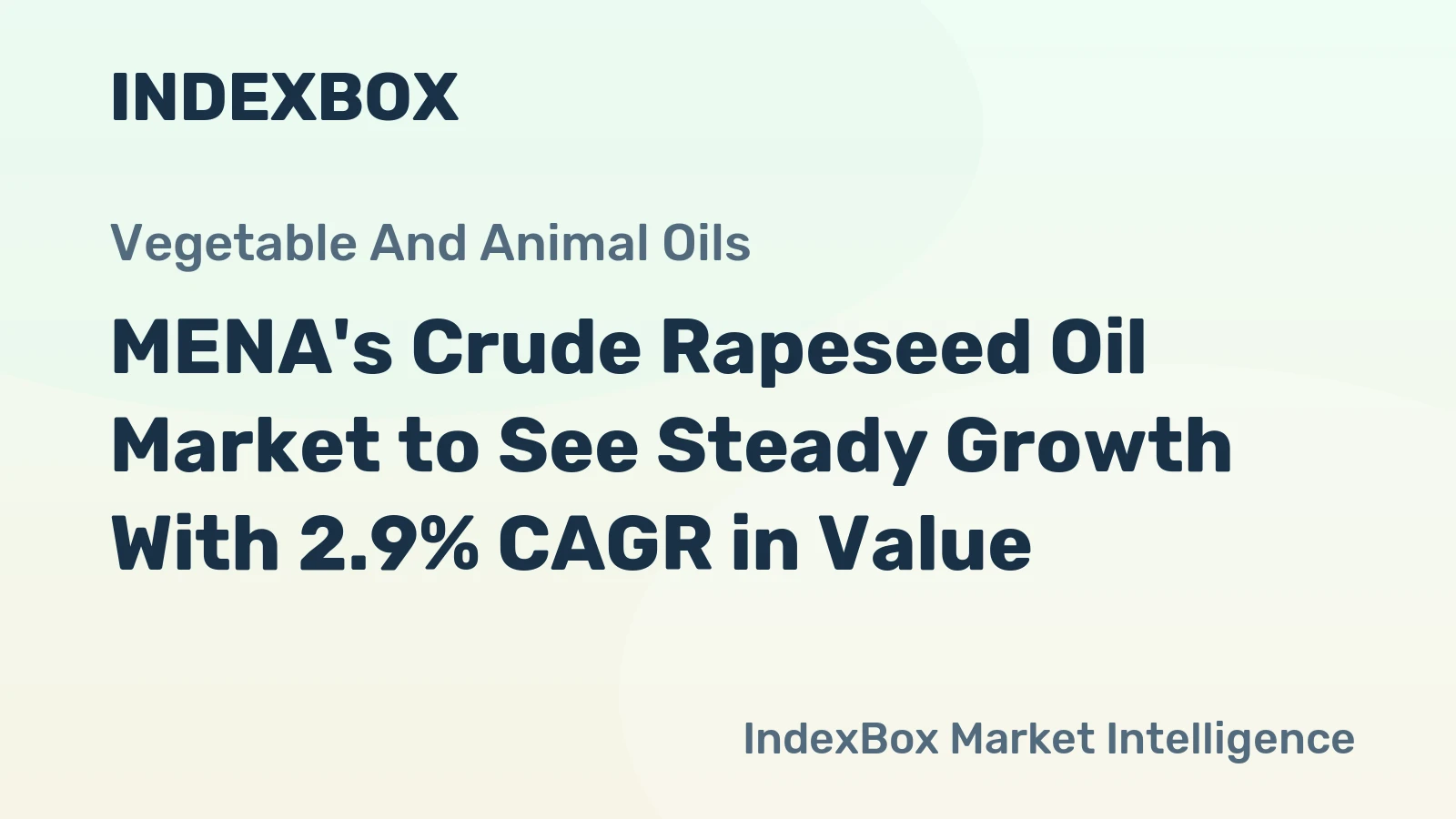 MENA's Crude Rapeseed Oil Market to See Steady Growth With 2.9% CAGR in Value
