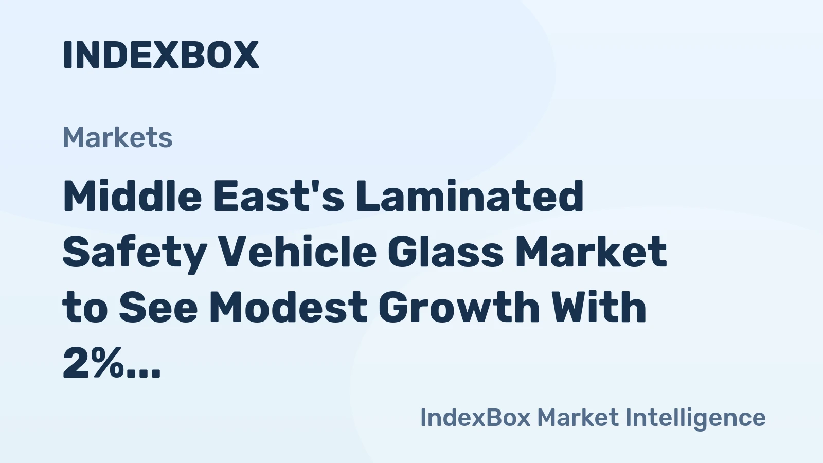 Middle East's Laminated Safety Vehicle Glass Market to See Modest Growth With 2% Value CAGR Through 2035