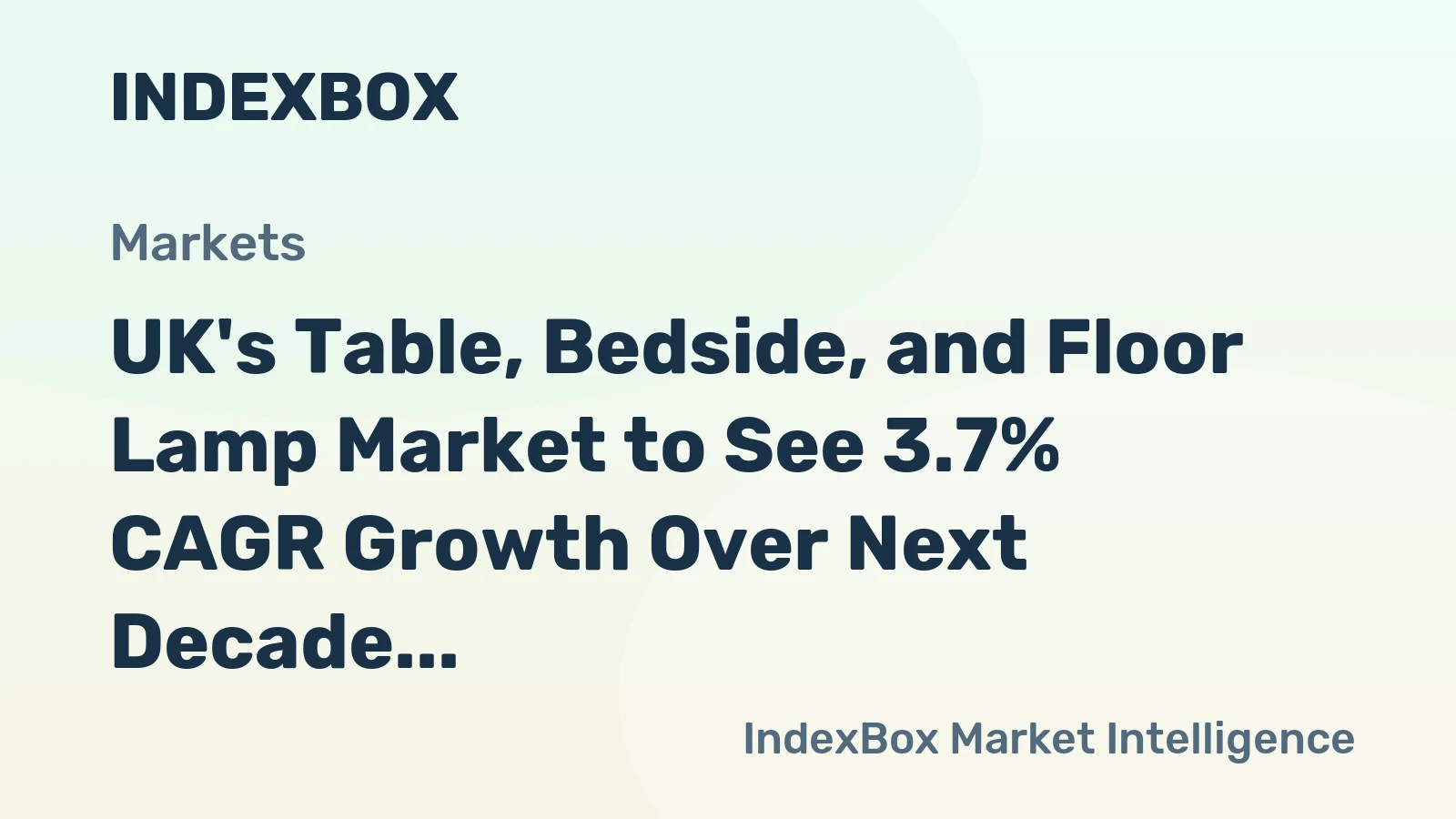 UK's Table, Bedside, and Floor Lamp Market to See 3.7% CAGR Growth Over Next Decade
