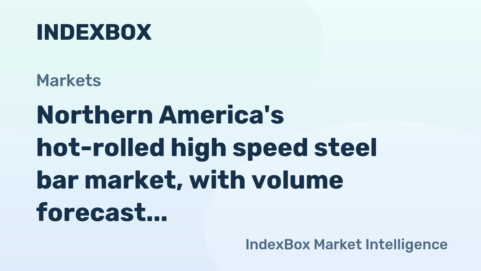 Northern America's hot-rolled high speed steel bar market, with volume forecast to reach 4.8M tons and value to reach $40.9B by 2035, is set for a slight upward trend.
