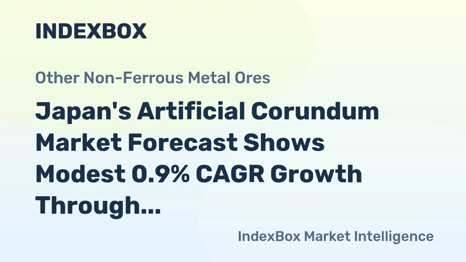 Japan's Artificial Corundum Market Forecast Shows Modest 0.9% CAGR Growth Through 2035