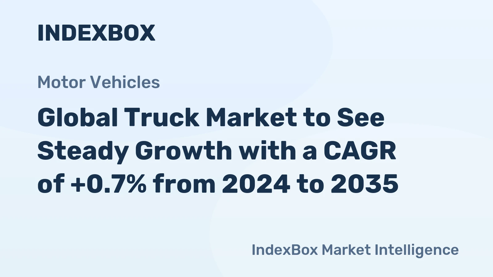 Global Truck Market to See Steady Growth with a CAGR of +0.7% from 2024 to 2035