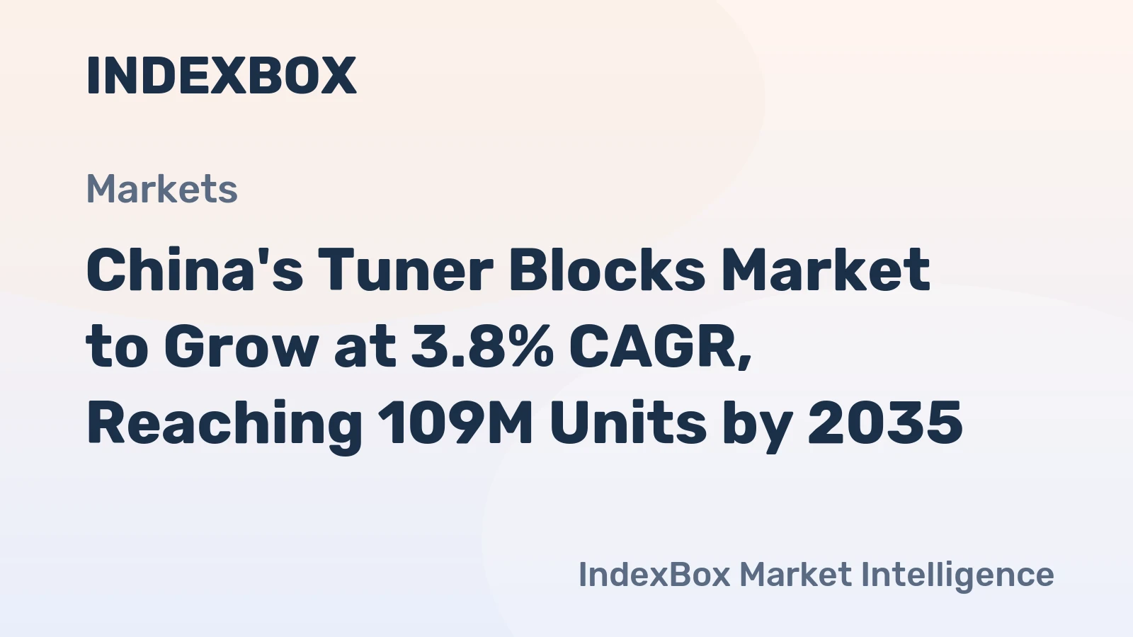 China's Tuner Blocks Market to Grow at 3.8% CAGR, Reaching 109M Units by 2035