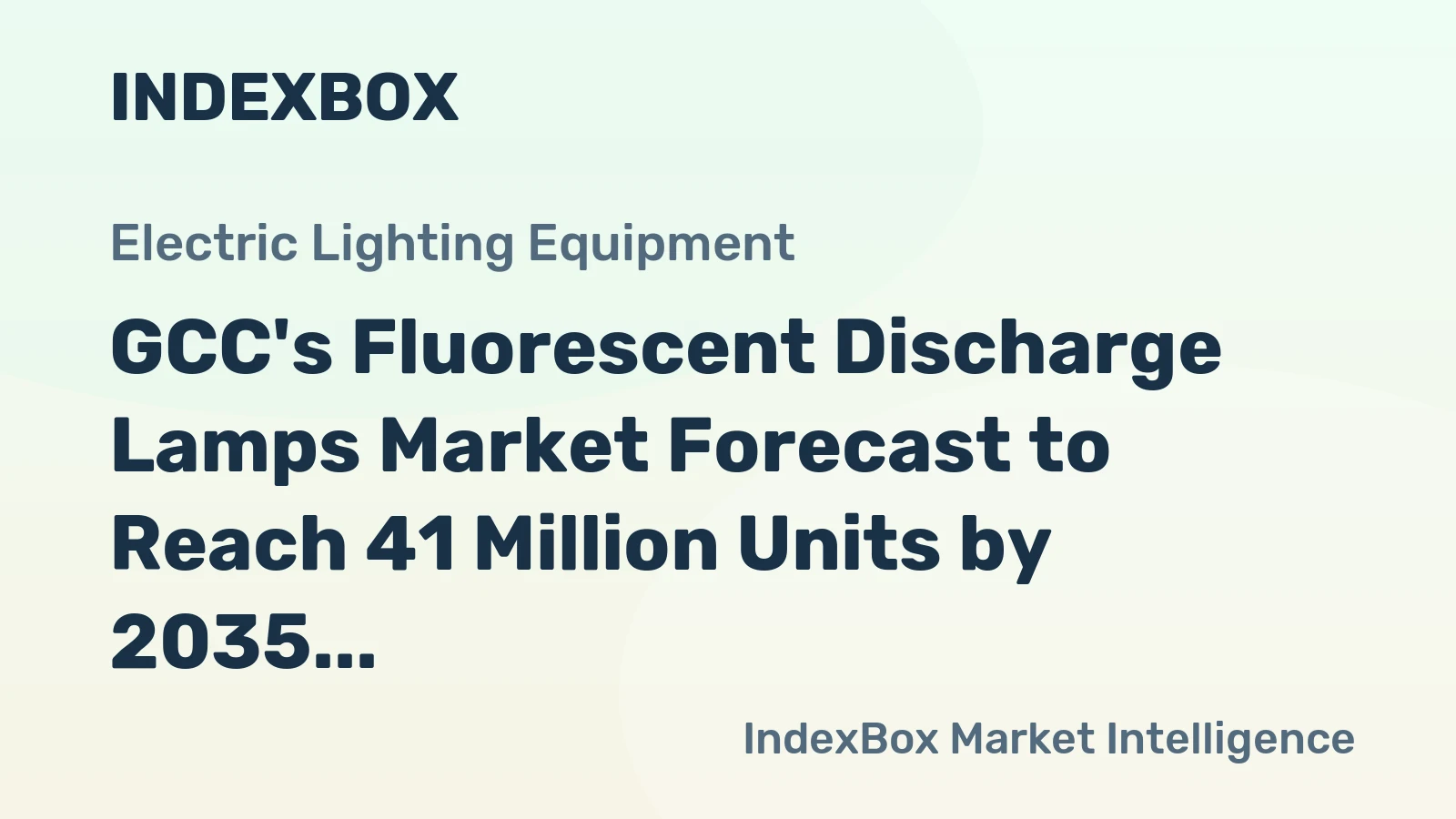GCC's Fluorescent Discharge Lamps Market Forecast to Reach 41 Million Units by 2035