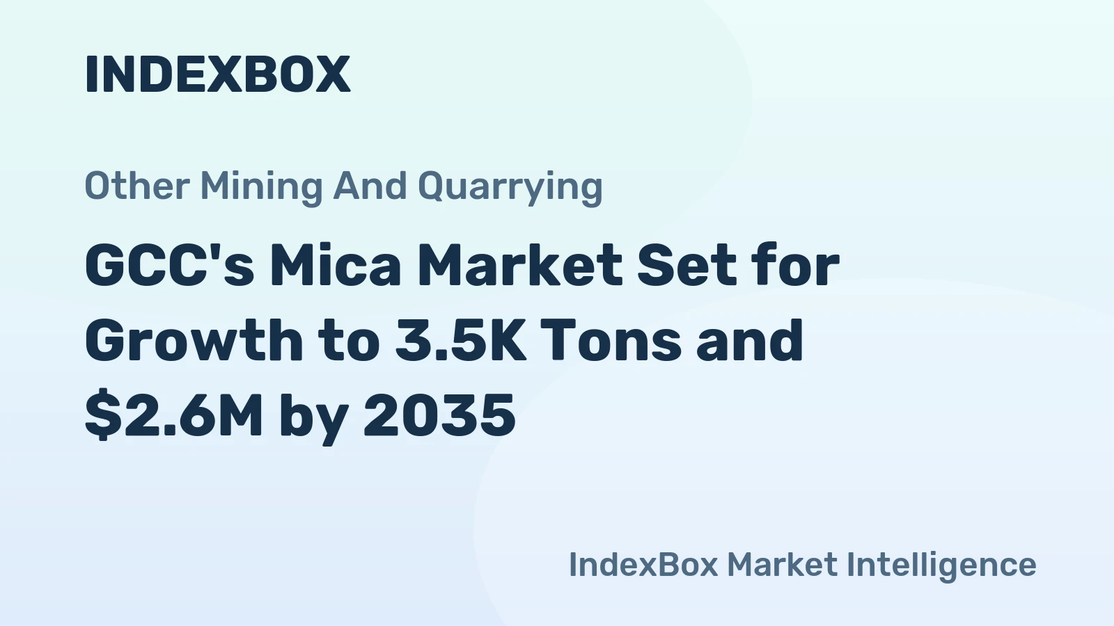 GCC's Mica Market Set for Growth to 3.5K Tons and $2.6M by 2035