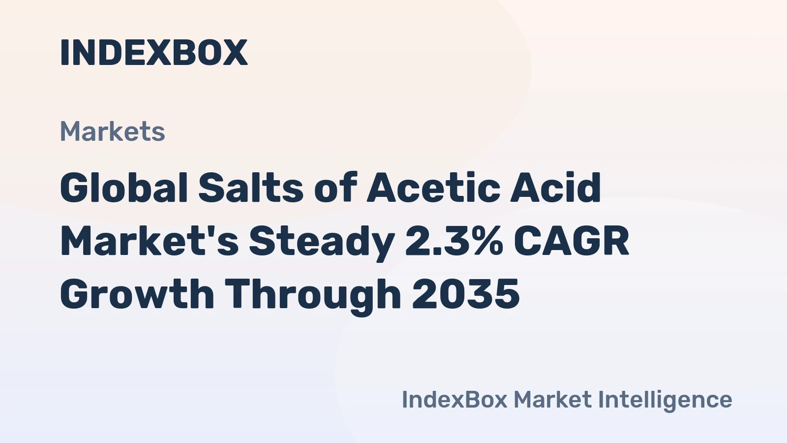 Global Salts of Acetic Acid Market's Steady 2.3% CAGR Growth Through 2035