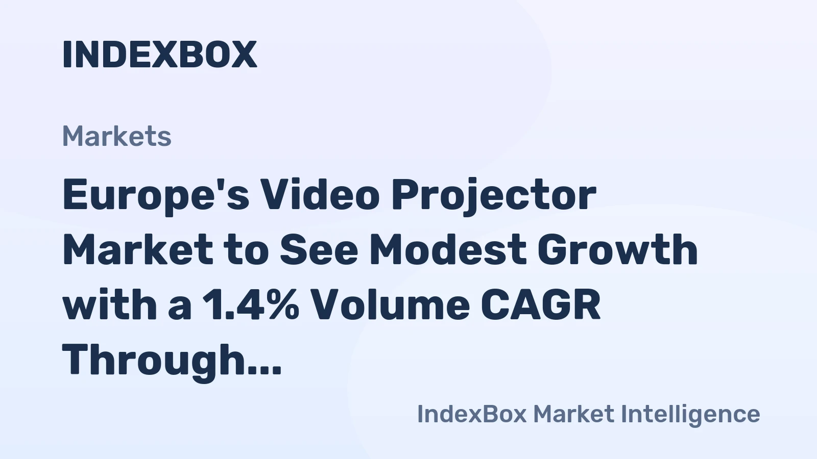 Europe's Video Projector Market to See Modest Growth with a 1.4% Volume CAGR Through 2035