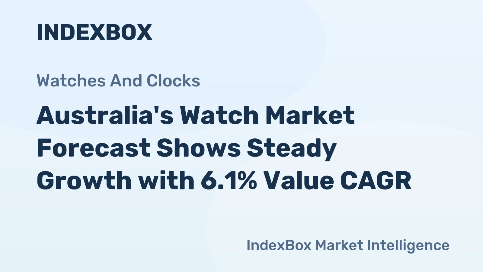 Australia's Watch Market Forecast Shows Steady Growth with 6.1% Value CAGR