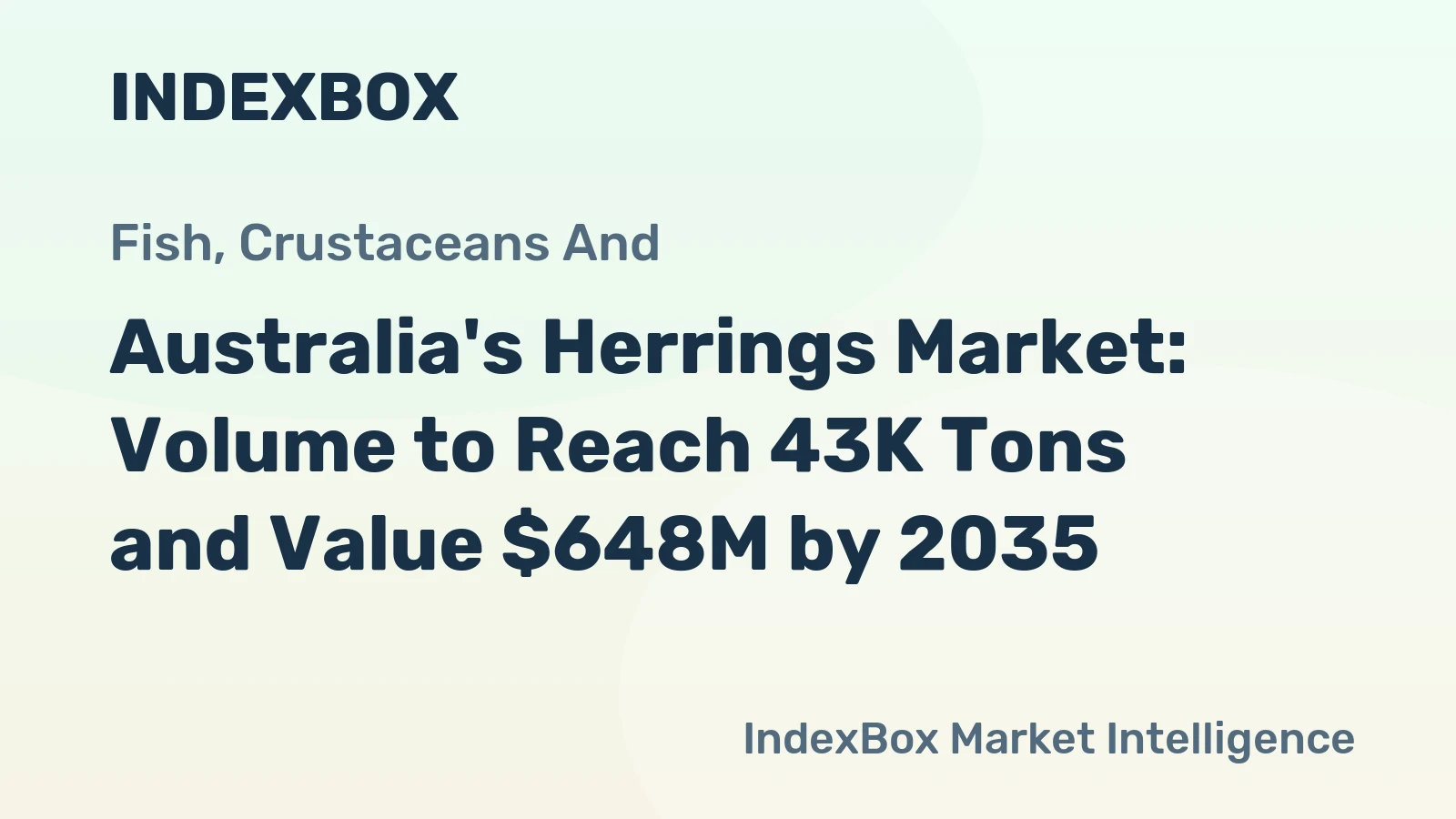 Australia's Herrings Market: Volume to Reach 43K Tons and Value $648M by 2035
