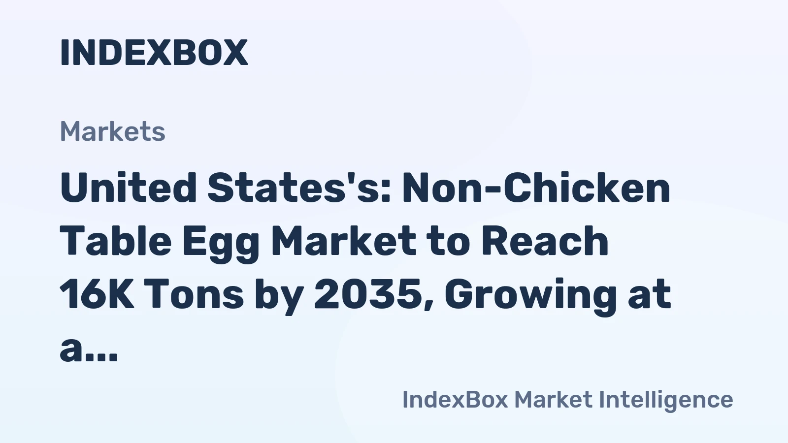 United States's: Non-Chicken Table Egg Market to Reach 16K Tons by 2035, Growing at a Minimal CAGR of +0.2%.