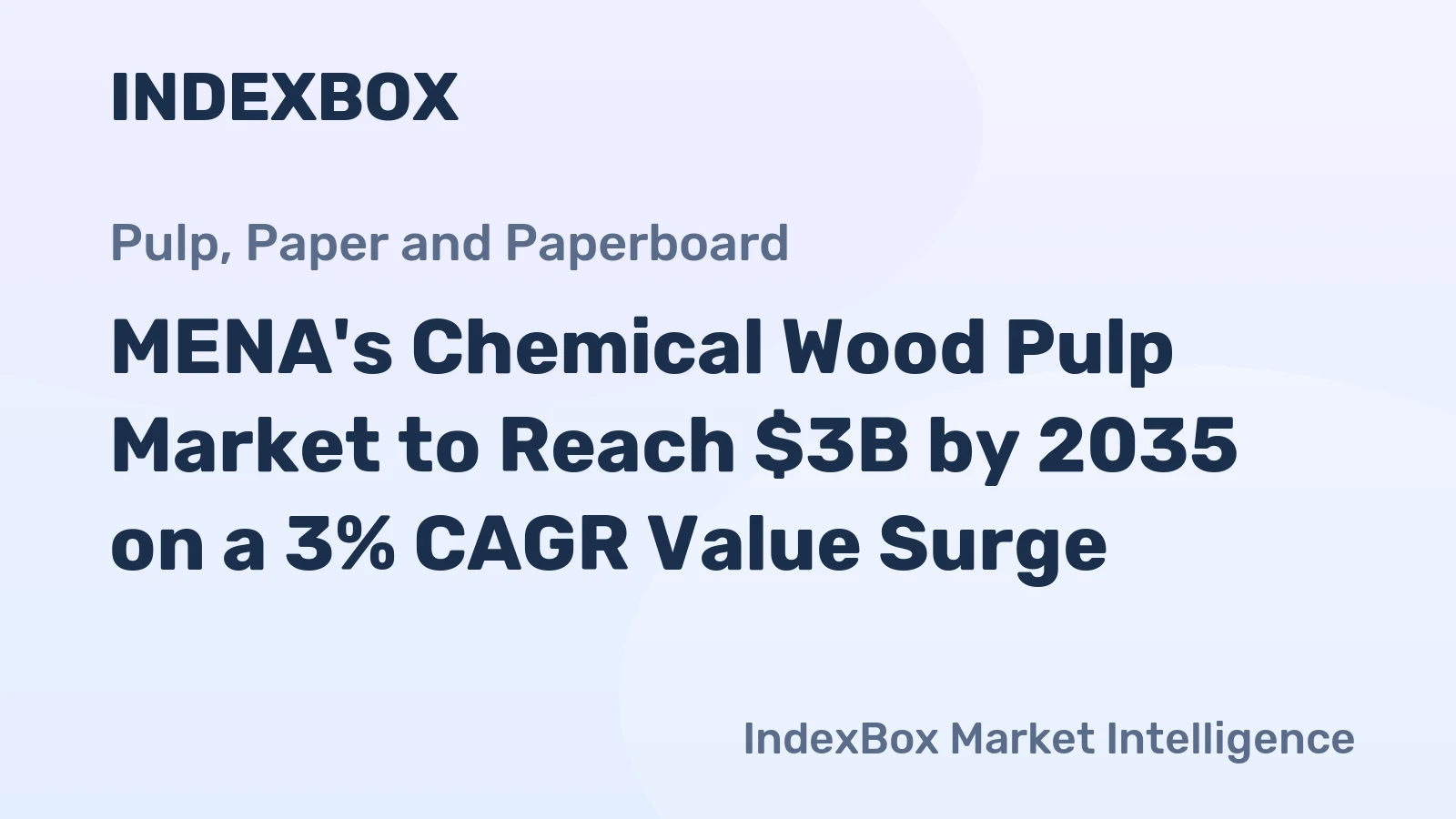 MENA's Chemical Wood Pulp Market to Reach $3B by 2035 on a 3% CAGR Value Surge