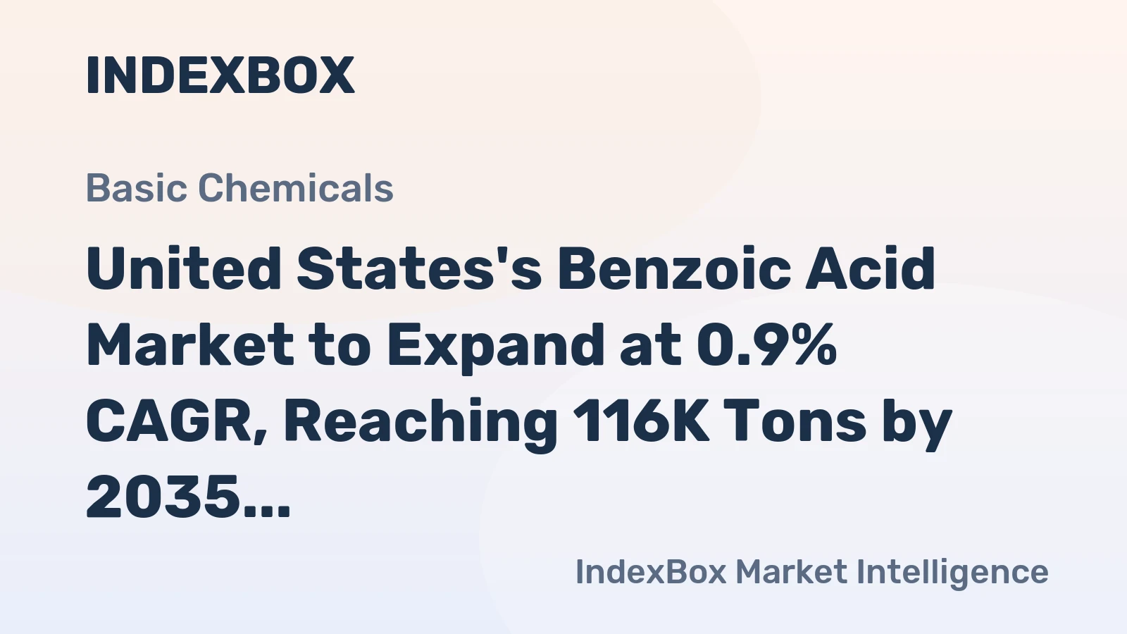 United States's Benzoic Acid Market to Expand at 0.9% CAGR, Reaching 116K Tons by 2035
