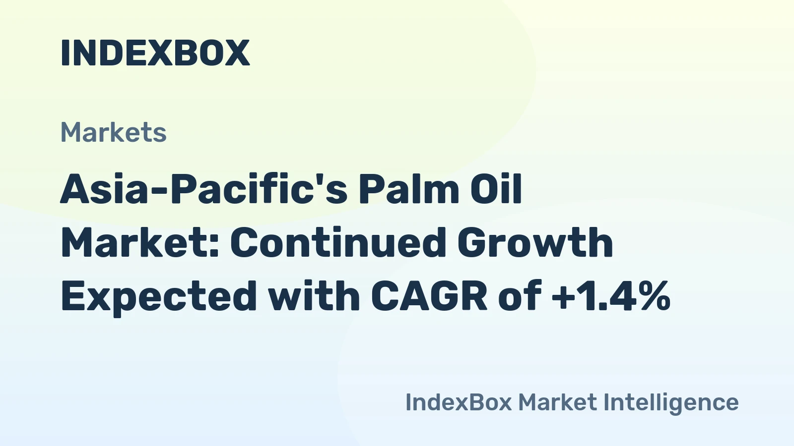 Asia-Pacific's Palm Oil Market: Continued Growth Expected with CAGR of +1.4%
