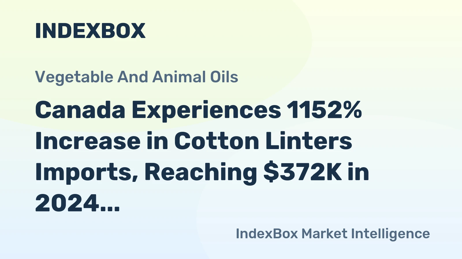 Canada Experiences 1152% Increase in Cotton Linters Imports, Reaching $372K in 2024