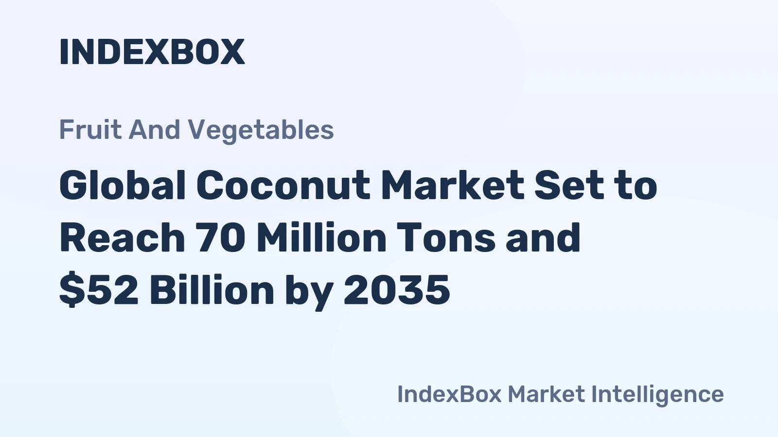 Global Coconut Market Set to Reach 70 Million Tons and $52 Billion by 2035