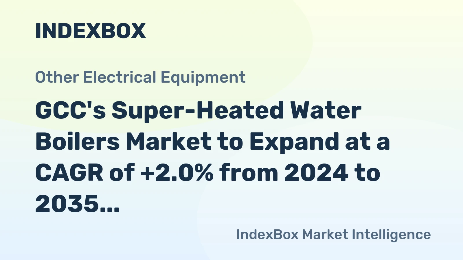 GCC's Super-Heated Water Boilers Market to Expand at a CAGR of +2.0% from 2024 to 2035