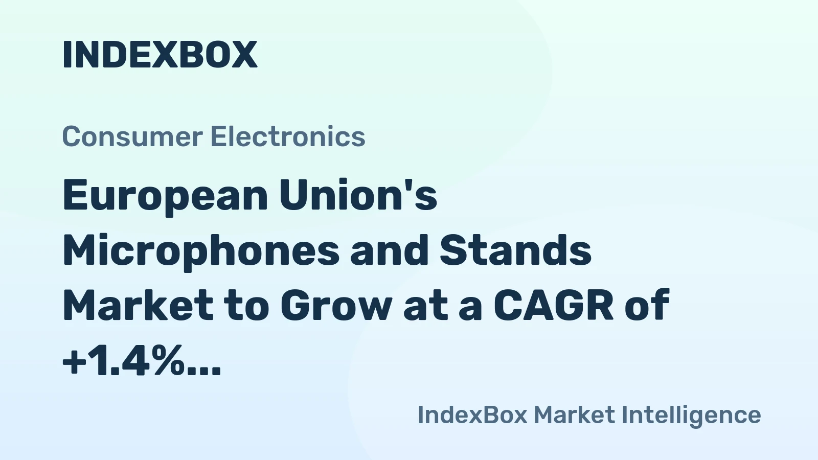 European Union's Microphones and Stands Market to Grow at a CAGR of +1.4% until 2035